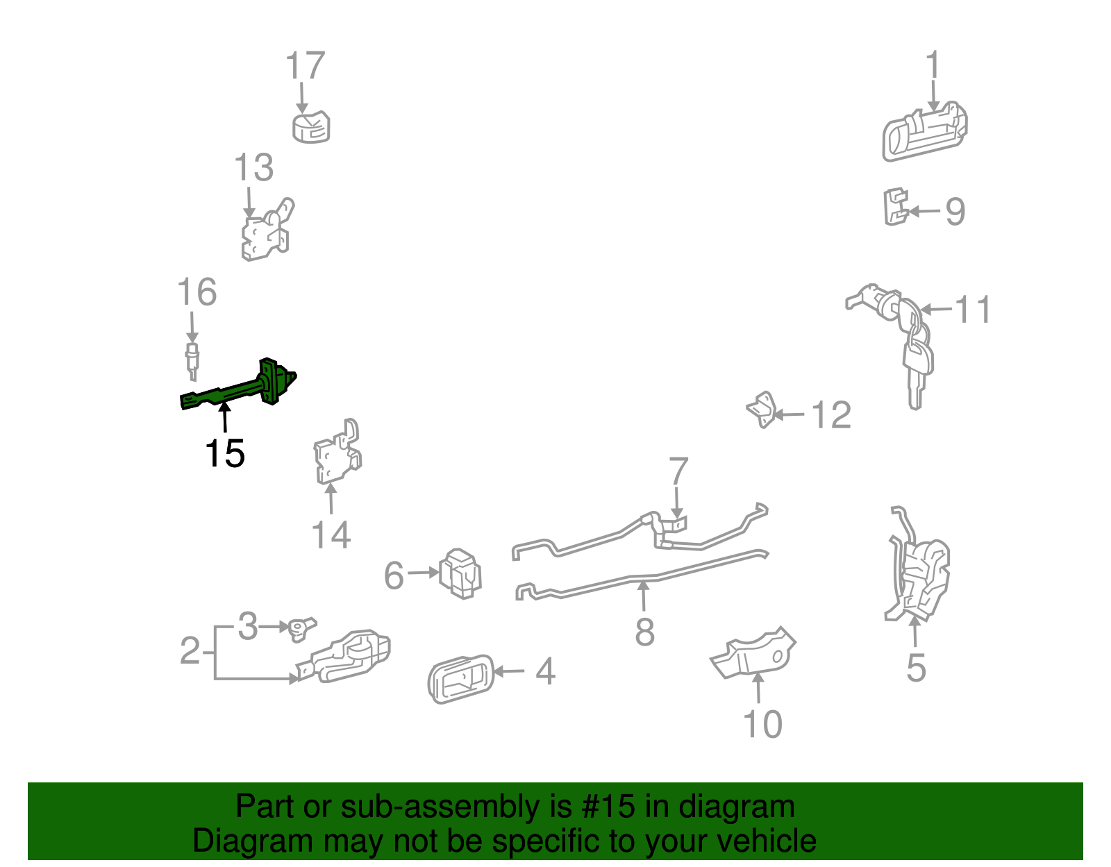 2003-2007 Toyota Land Cruiser Door Check 68610-60090 | Toyota Parts Center