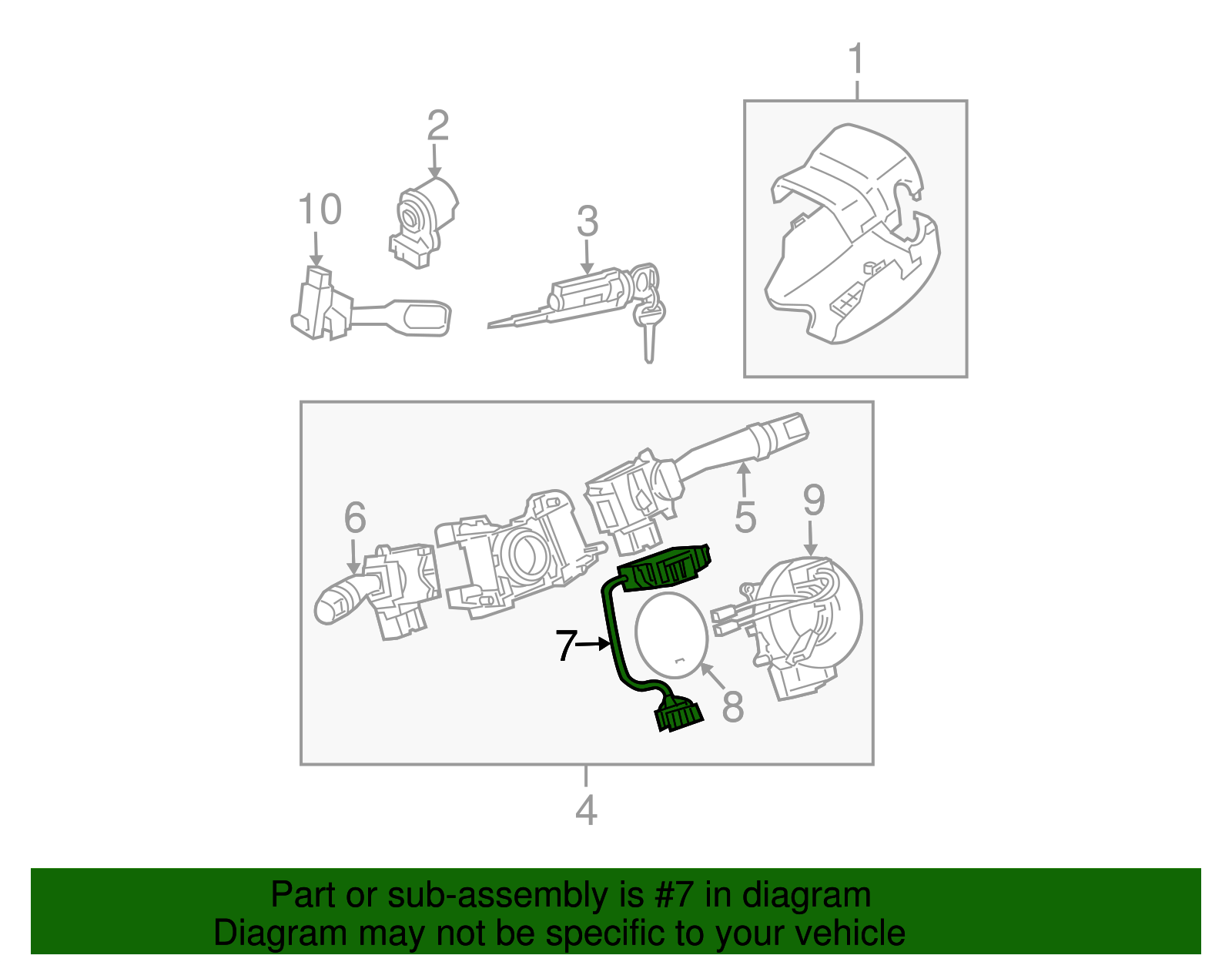 Genuine Toyota Angle Sensor part# 89245-35020 for 2005-2013 Toyota ...
