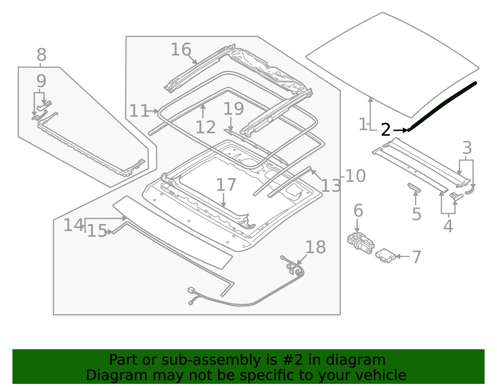 2022-2025 Audi Seal 2G0-877-423-A | Genuine Audi Parts