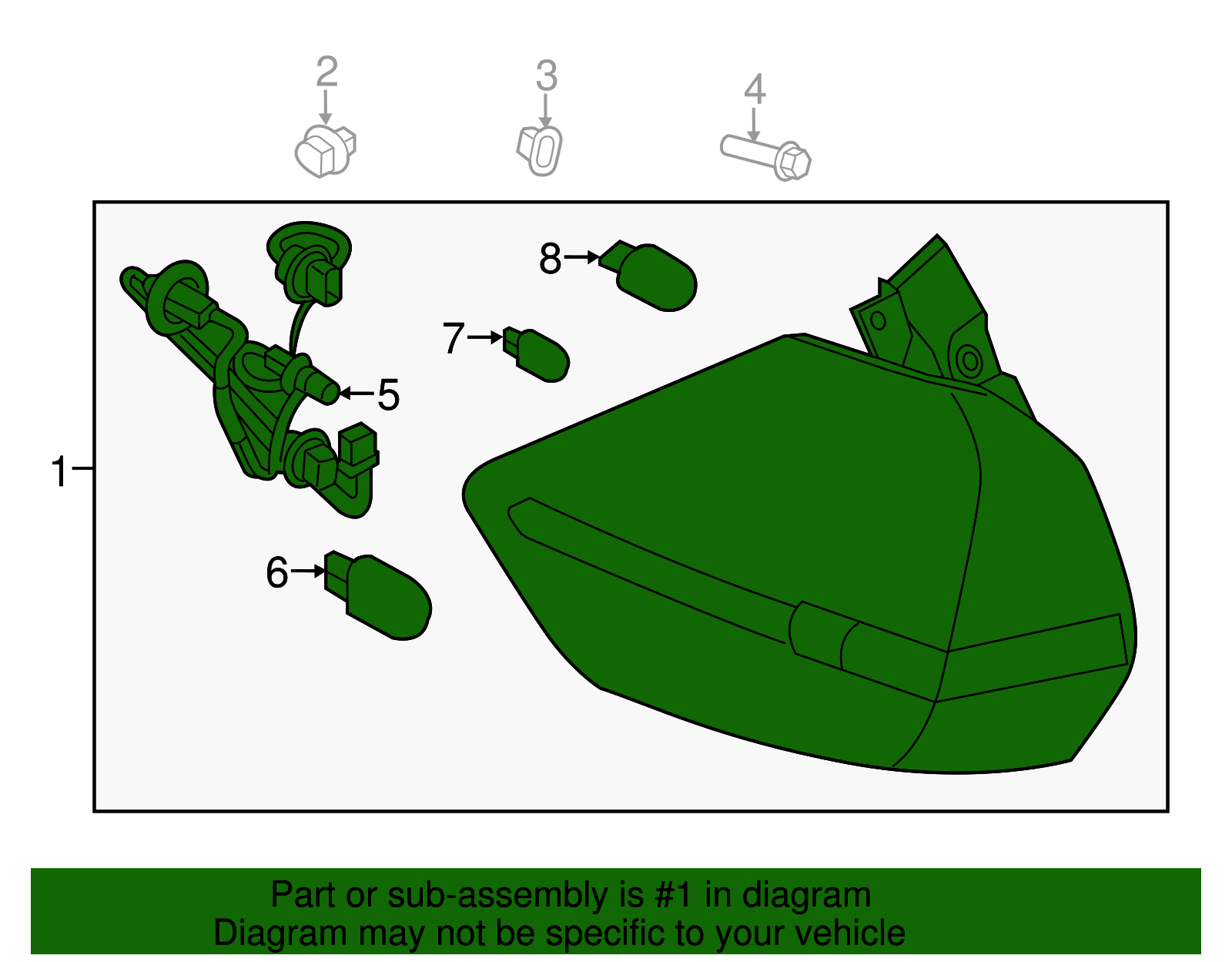 2014-2016 Nissan Rogue Tail Lamp Assembly 26550-4BA0A | Nissan Parts ...