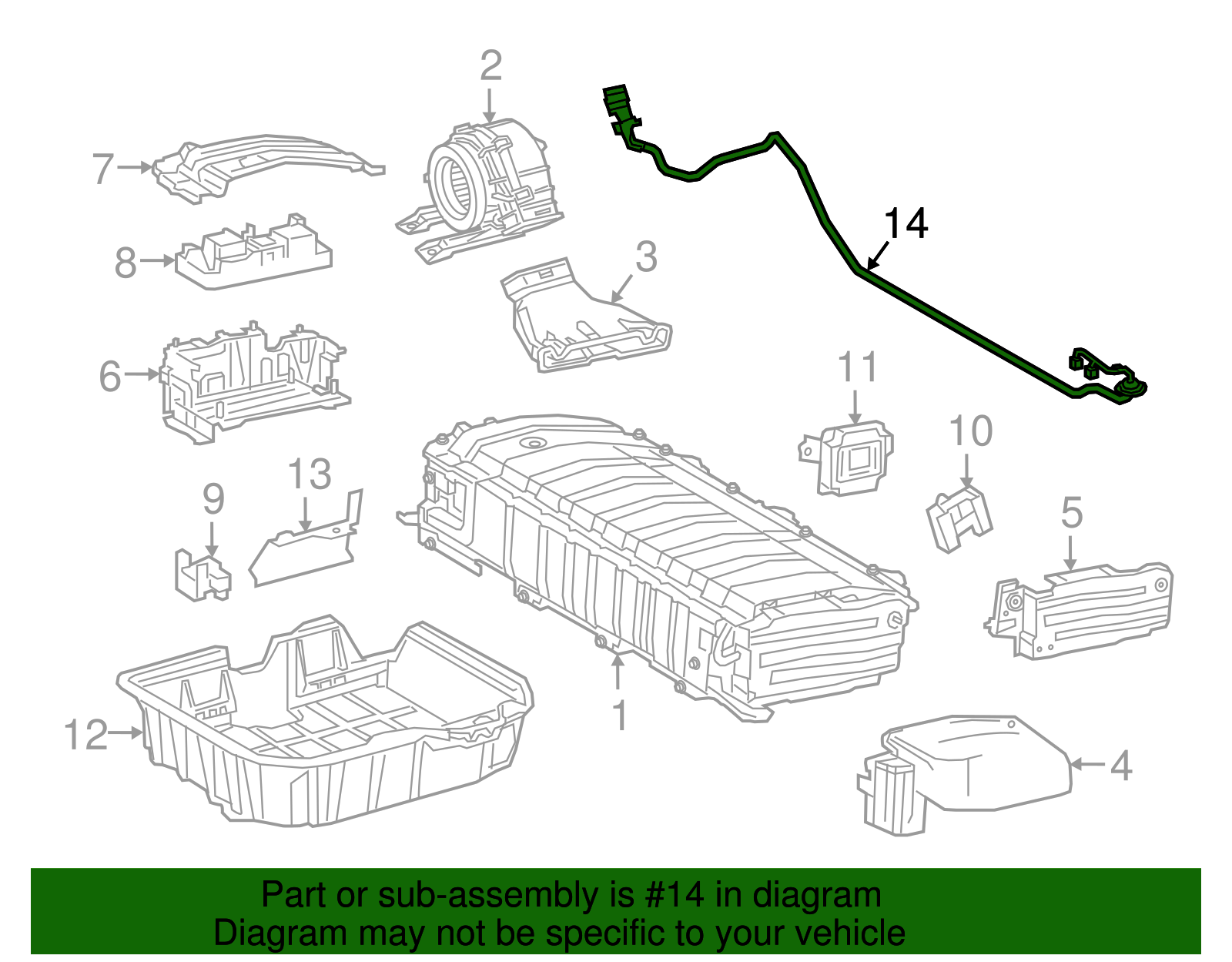 2019-2022 Toyota Battery Cable 821H1-47061 | Toyota Parts Center