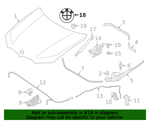 51-14-7-499-154 - Bumper Cover Emblem 2018-2025 BMW | Genuine BMW Parts