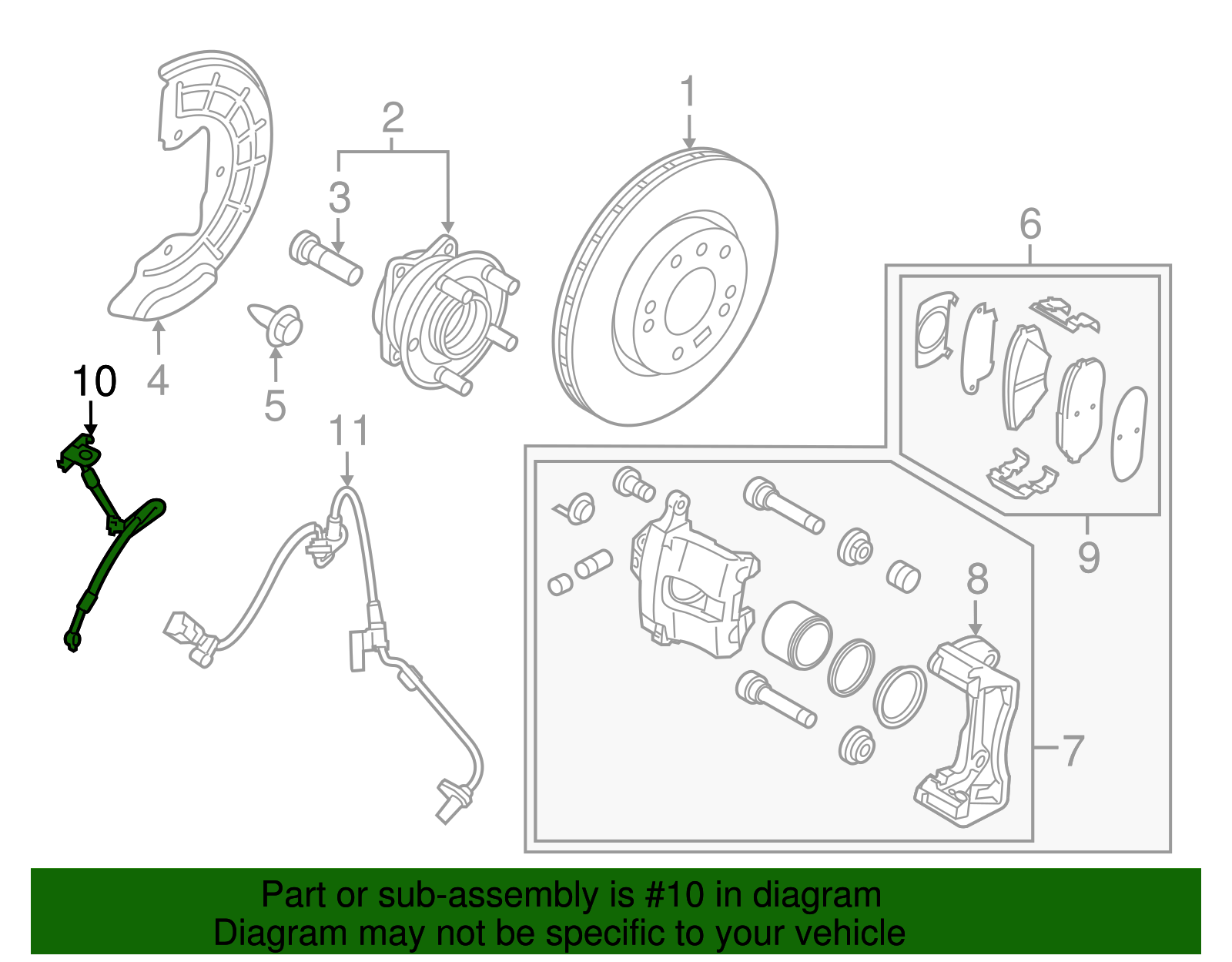 2015-2019 Hyundai Sonata Brake Hose 58731-C1100 | World OEM Parts Hyundai