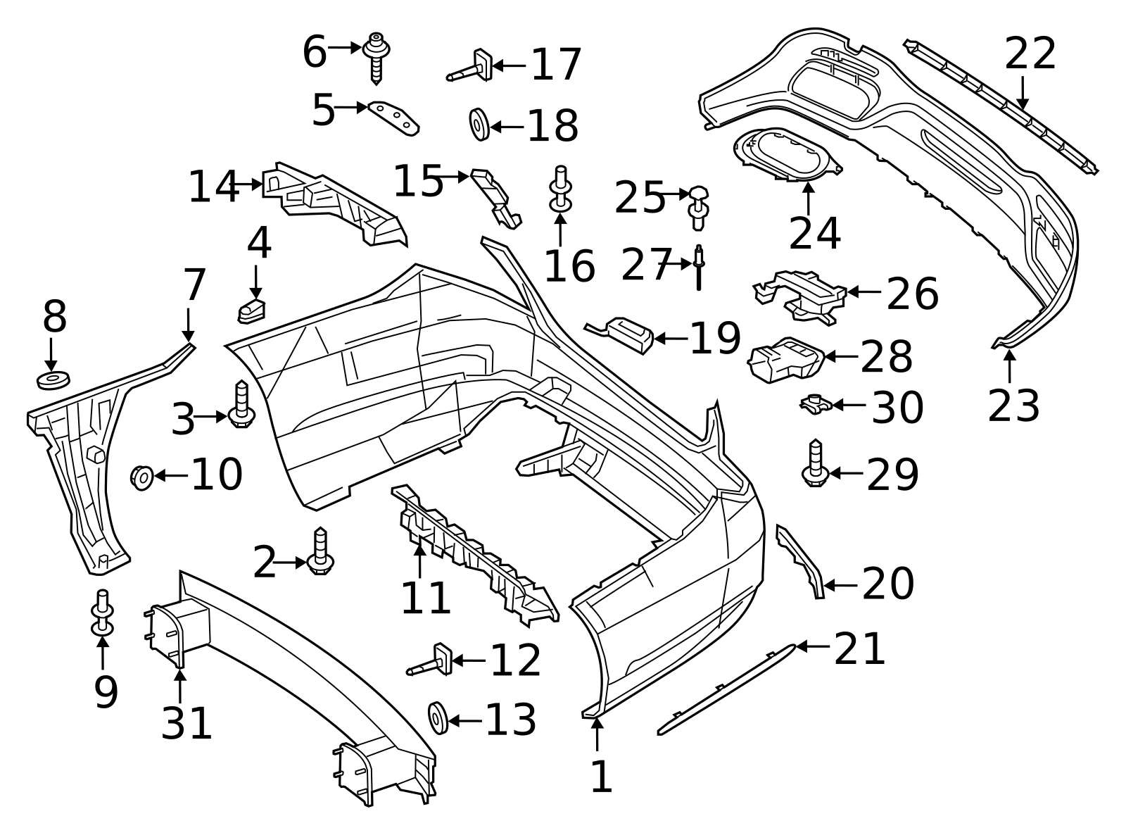 Trim, Bumper 222-885-94-01-9197 | MB OEM Parts