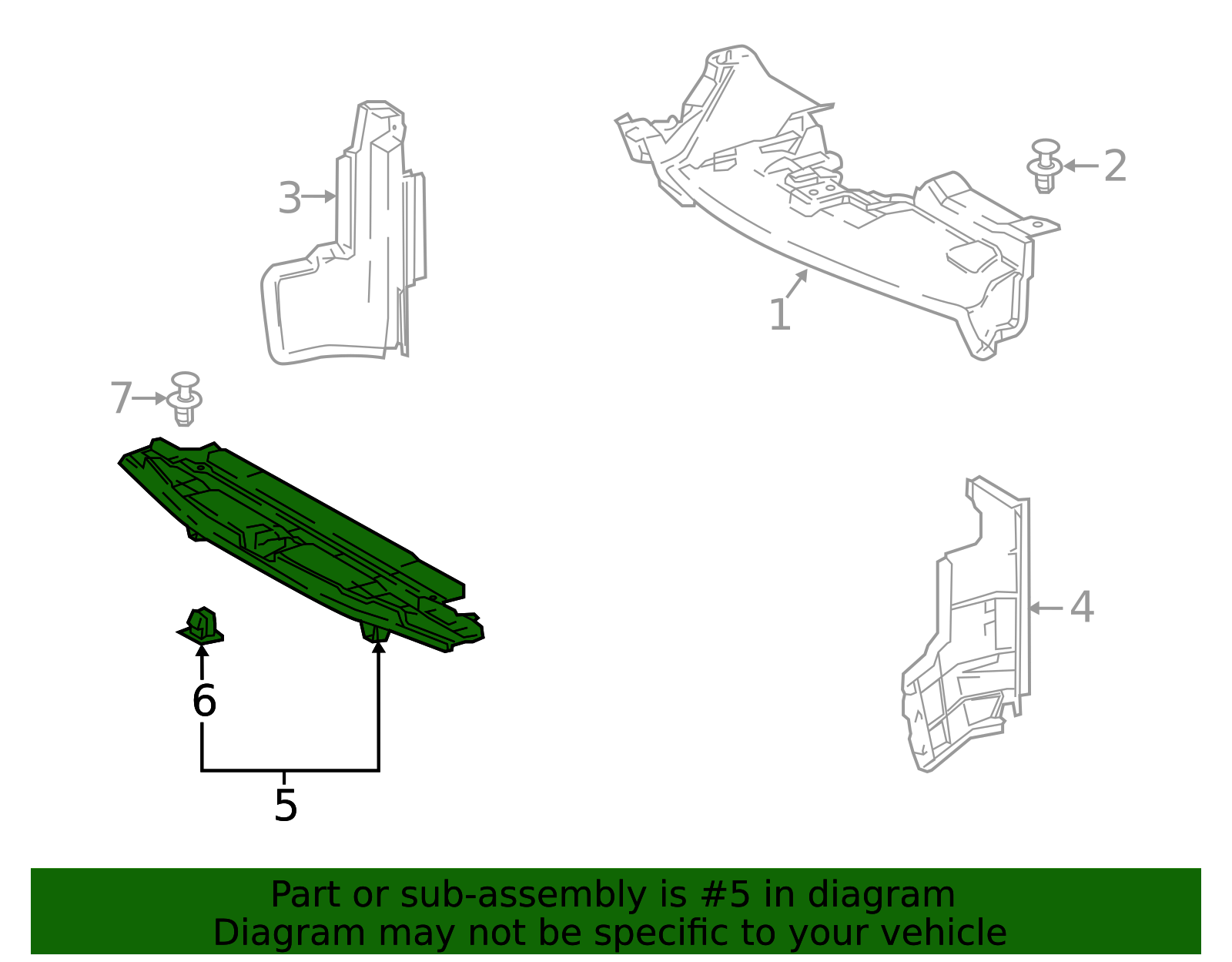 16592-0T030 - High-Quality Radiator Support Baffle for 2018-2019 Toyota ...
