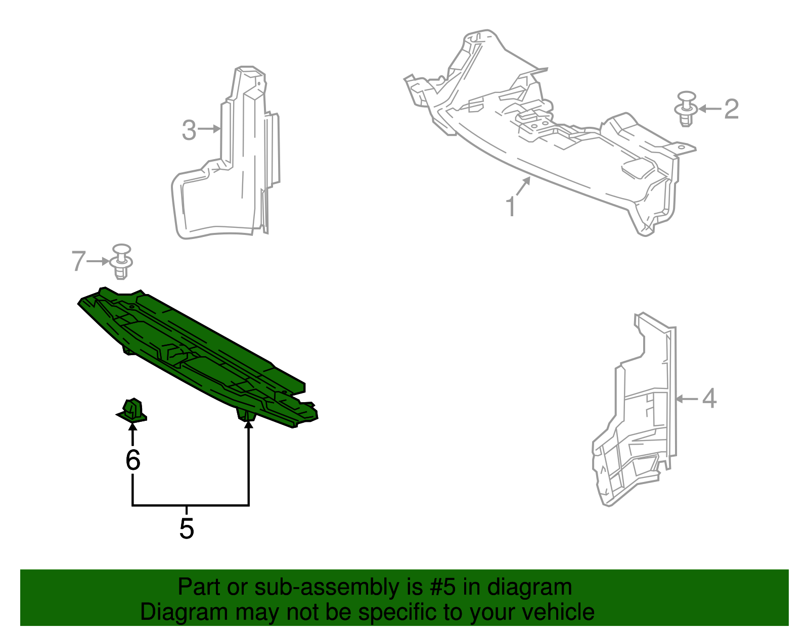 2018-2022 Toyota C-HR Lower Air Guide 16592-37060 | Toyota Parts Center
