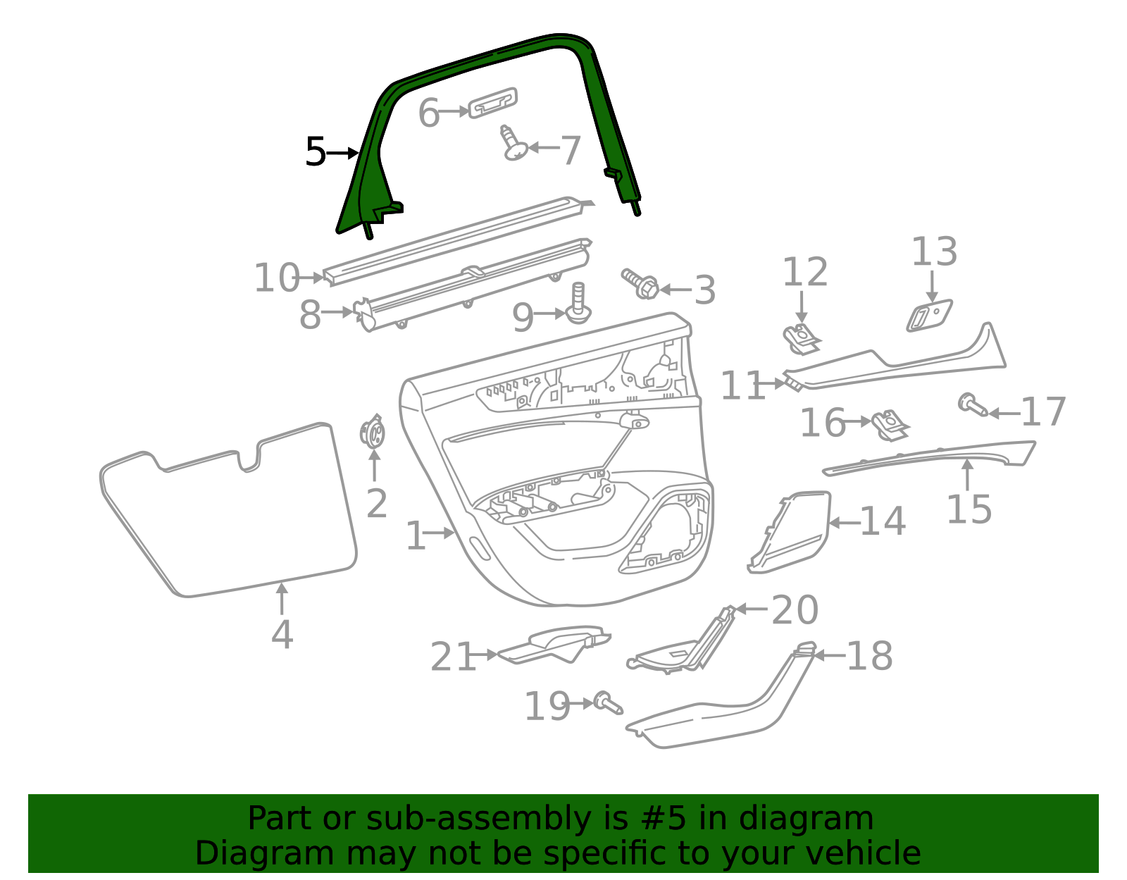 2019-2025 Audi Window Molding 4K5-867-672-4PK | TascaParts.com