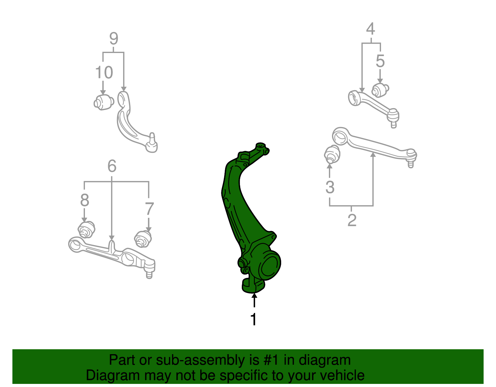 4F0-407-253-G - Knuckle 2005-2011 Audi | Audi OEM Parts Guy