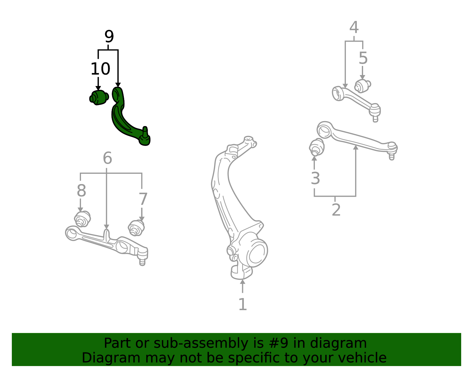 2007-2011 Audi Rear Lower Control Arm 4F0-407-693-J | TascaParts.com