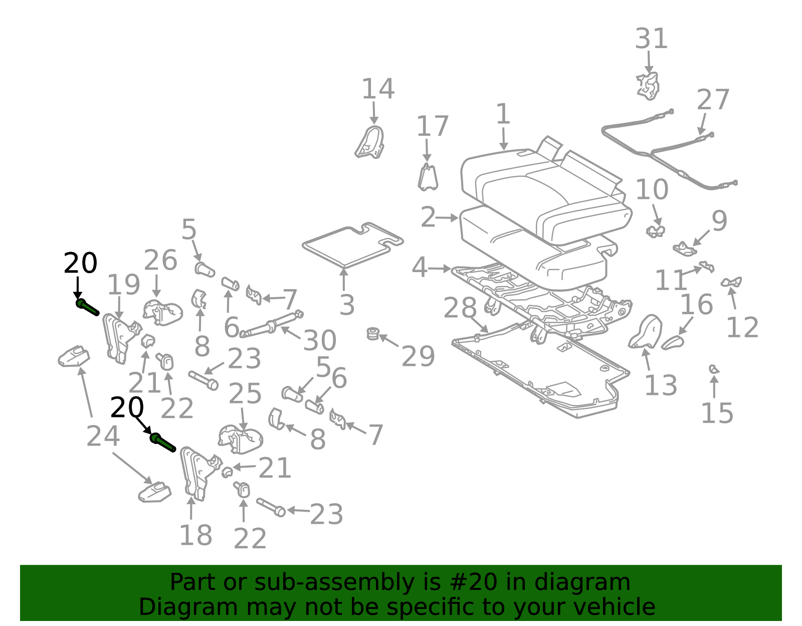 72745-60070 - High-Quality Seat Hinge Bolt for 2003-2009 Lexus GX470 ...