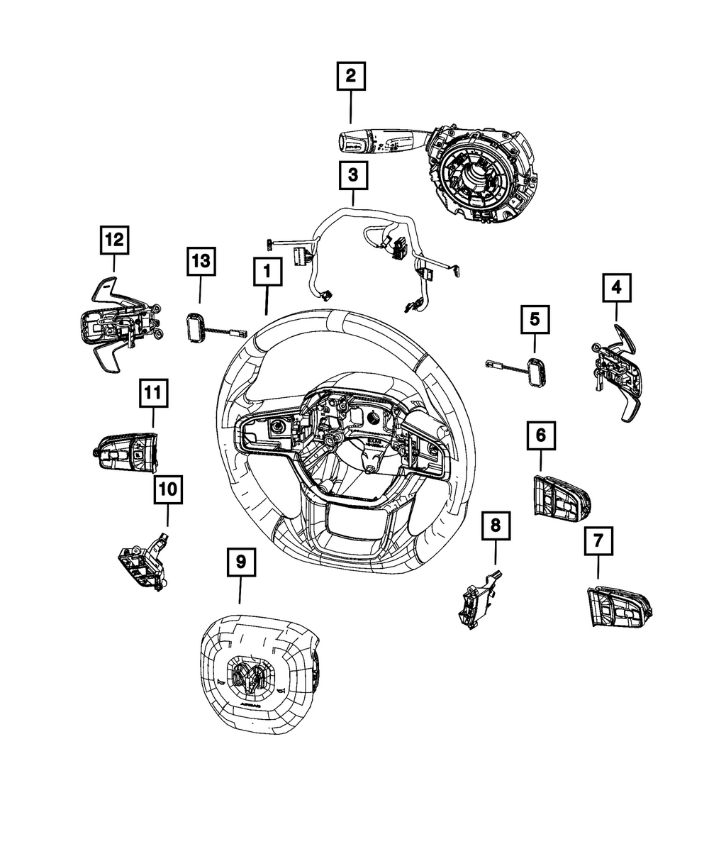 68571707AD - Steering Wheel Switch 2025-2026 Ram | The Official Mopar ...