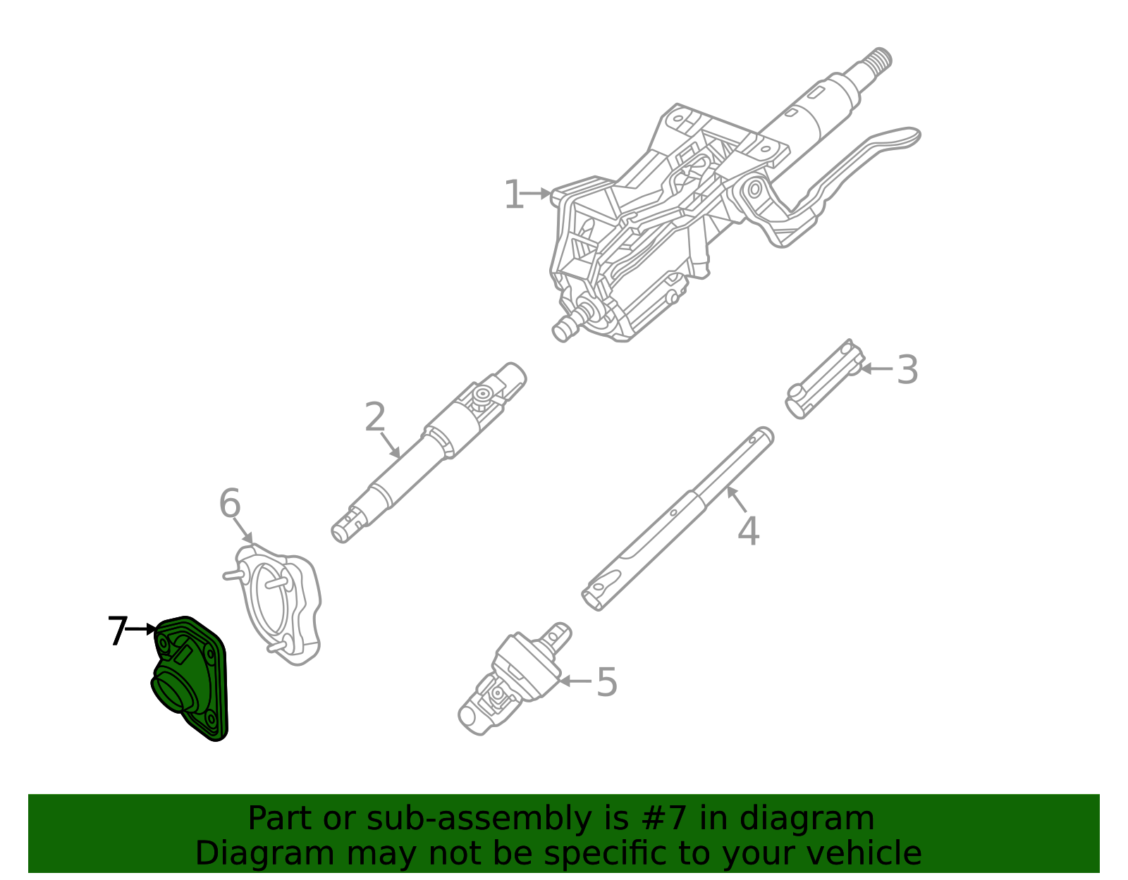2020-2025 Cadillac Intermediate Steering Shaft Boot 85117849 GM ...