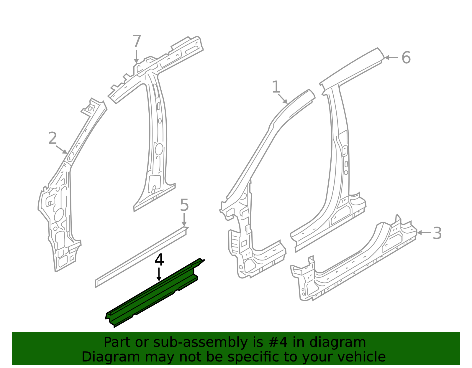 2013-2019 Hyundai Inner Rocker 65180-2W000 | MotorMotor