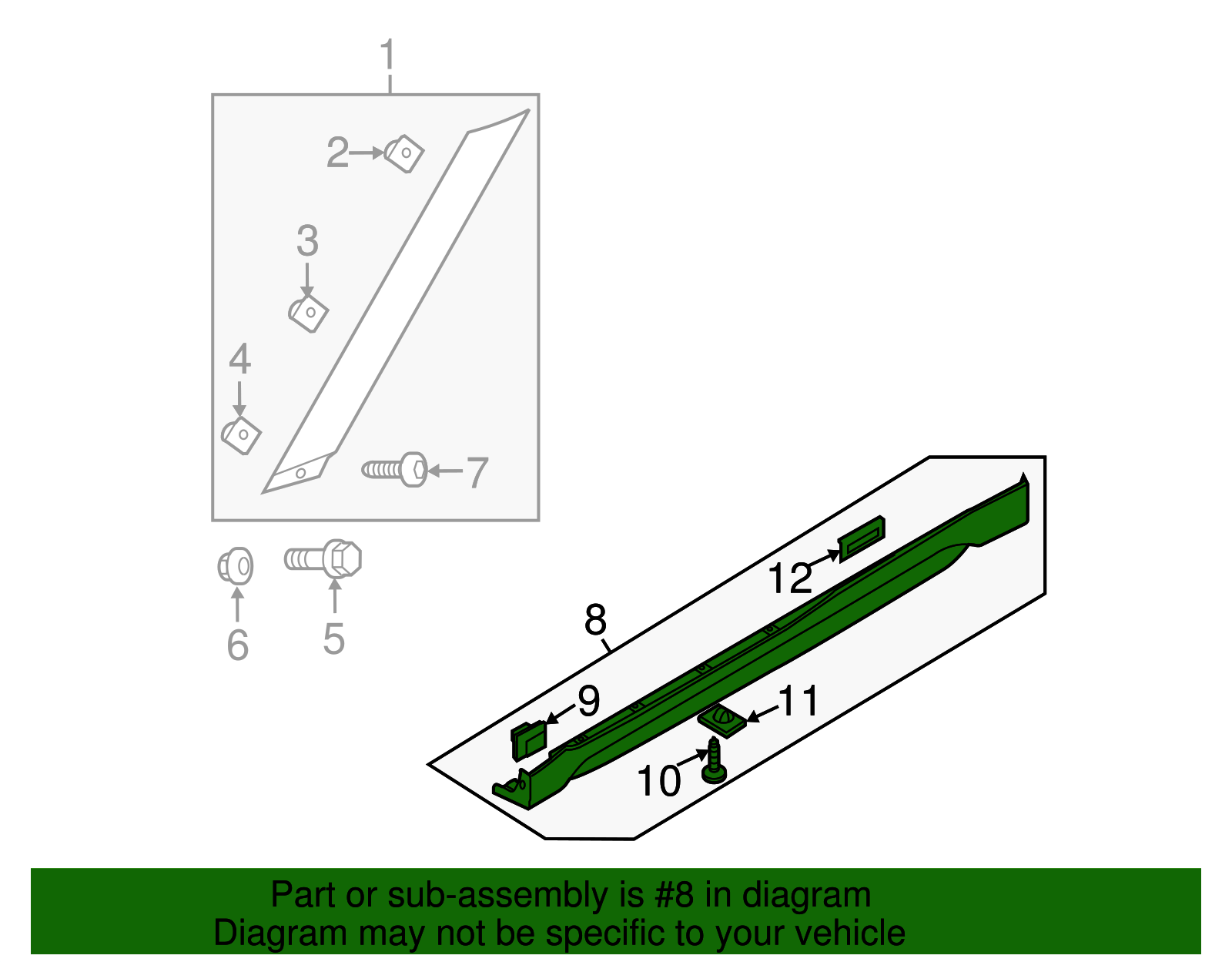 Hyundai - 87751-2V500 - Rocker Molding - 2012-2017 Hyundai Veloster ...