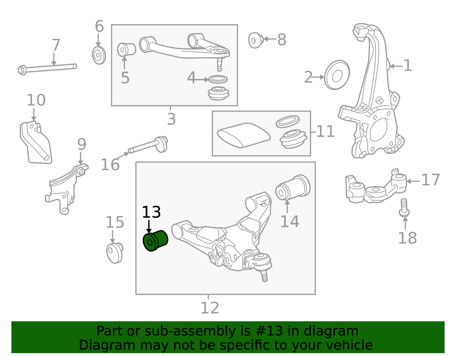 48654-AK010 - Lower Control Arm Front Bushing 2024-2025 Toyota Tacoma ...