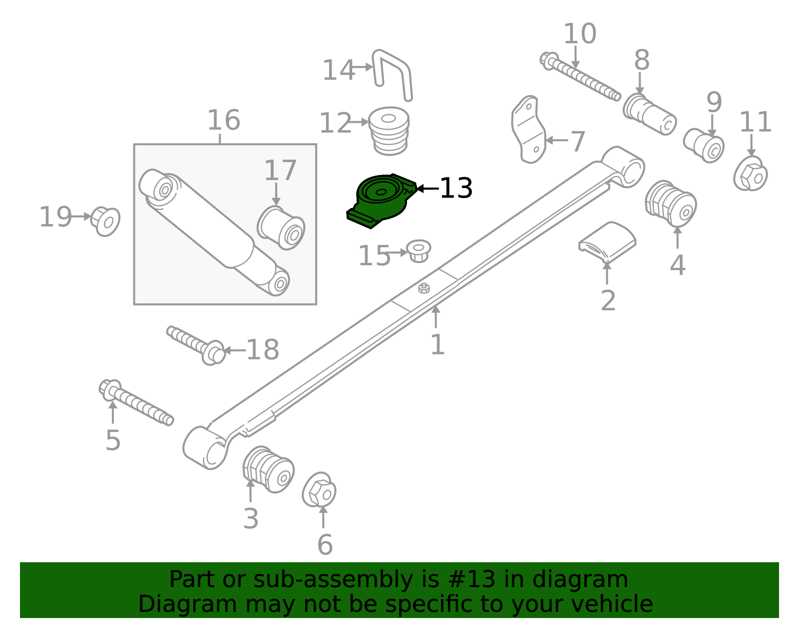2010-2013 Ford Transit Connect Leaf Spring Plate 2T1Z-5798-A | QuirkParts