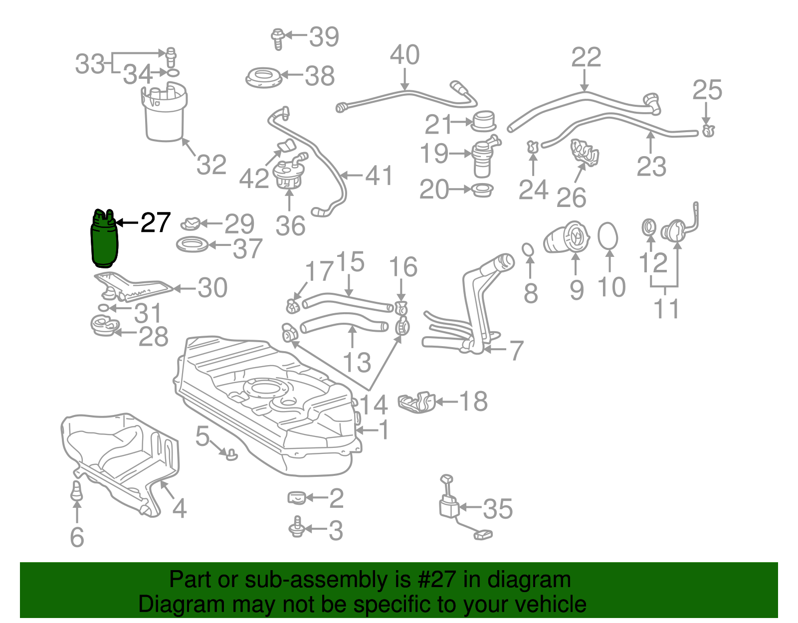 2000-2006 Toyota Fuel Pump 23221-21060 | Toyota Parts Center