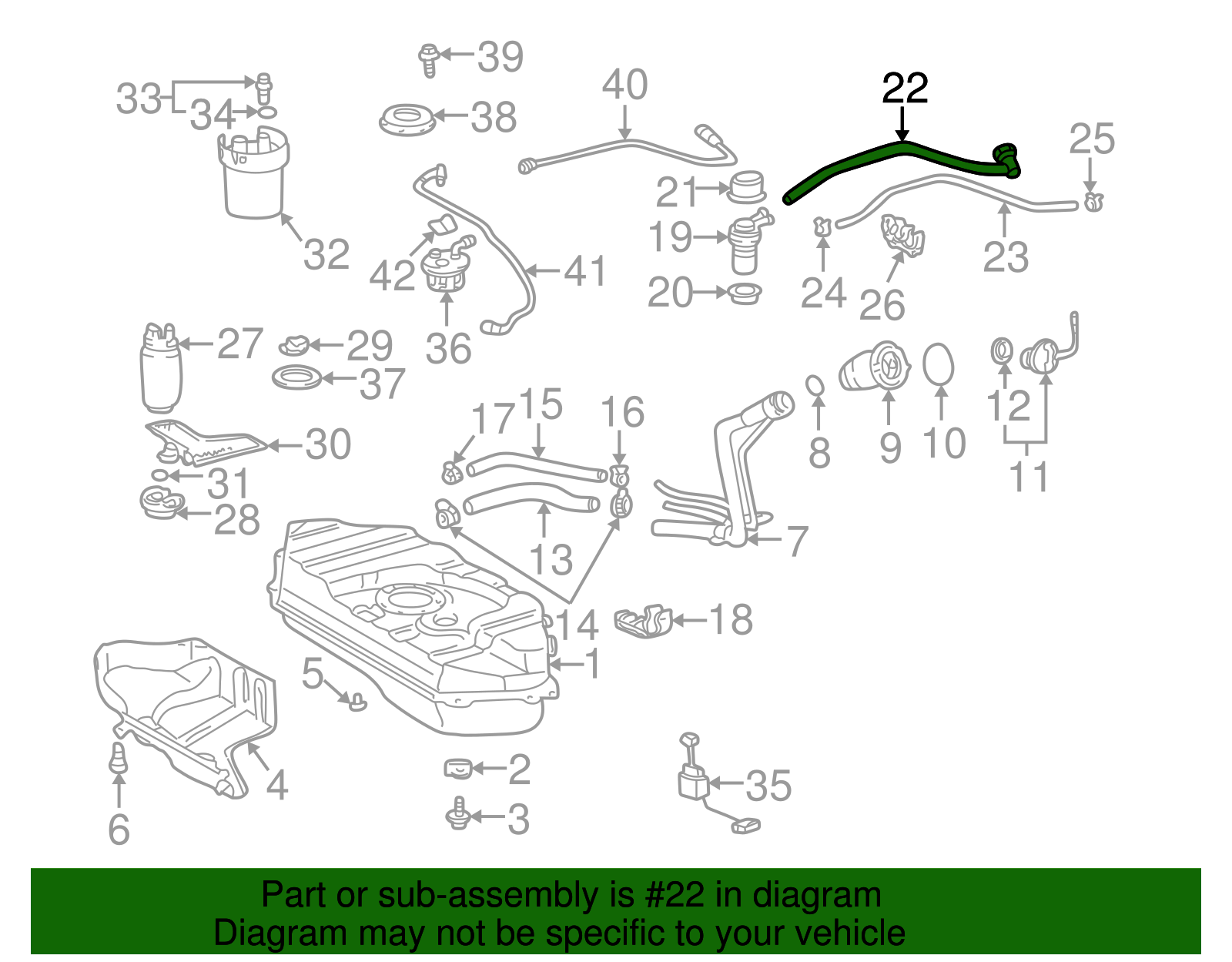 OEM 2000-2005 Toyota Echo Vent Hose 77404-52010 | LaGrange Toyota Parts
