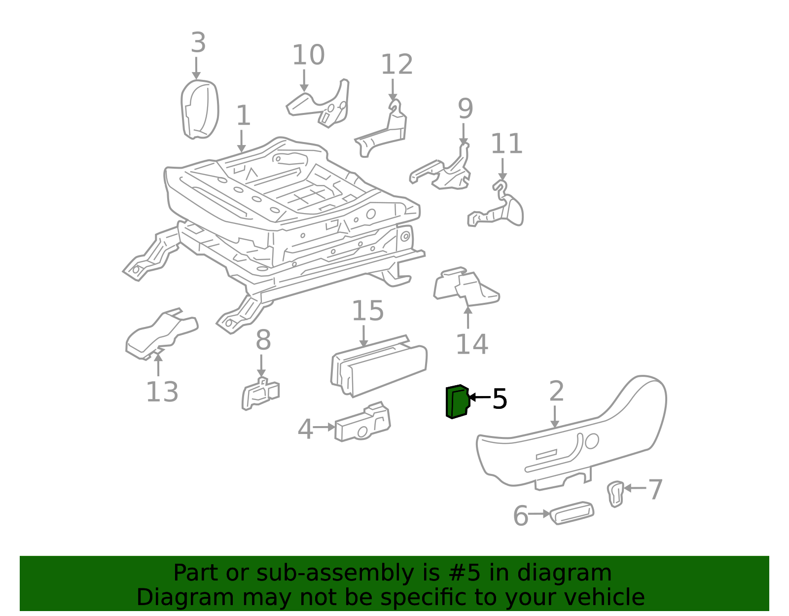 84920-60090-C0 - Lumbar Switch - 2010-2020 Toyota | Lithia Toyota Parts