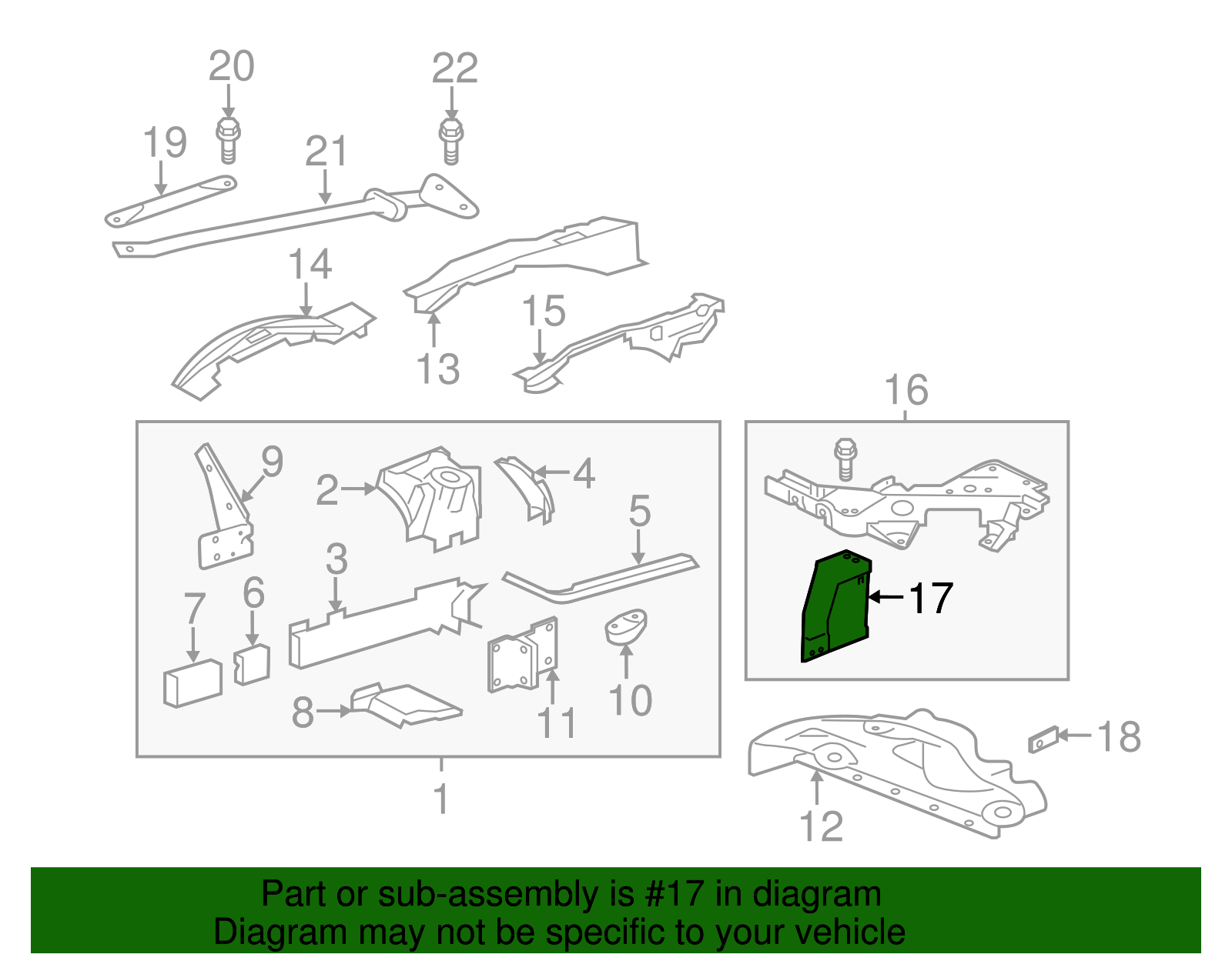 2014-2024 Jaguar F-Type Fender Mtg Bkt Lower Reinforced T2R20619 ...