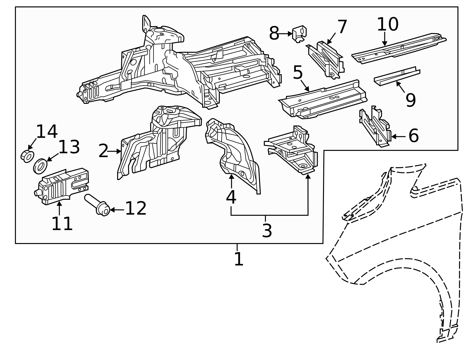 447-620-32-00 - Apron Panel - 2016-2020 Mercedes-Benz Metris | Buy ...