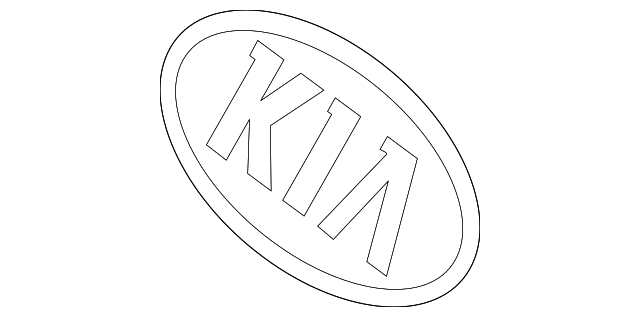 86320-1W250 - Bumper Cover Emblem 2014-2023 Kia | Genuine Kia Parts