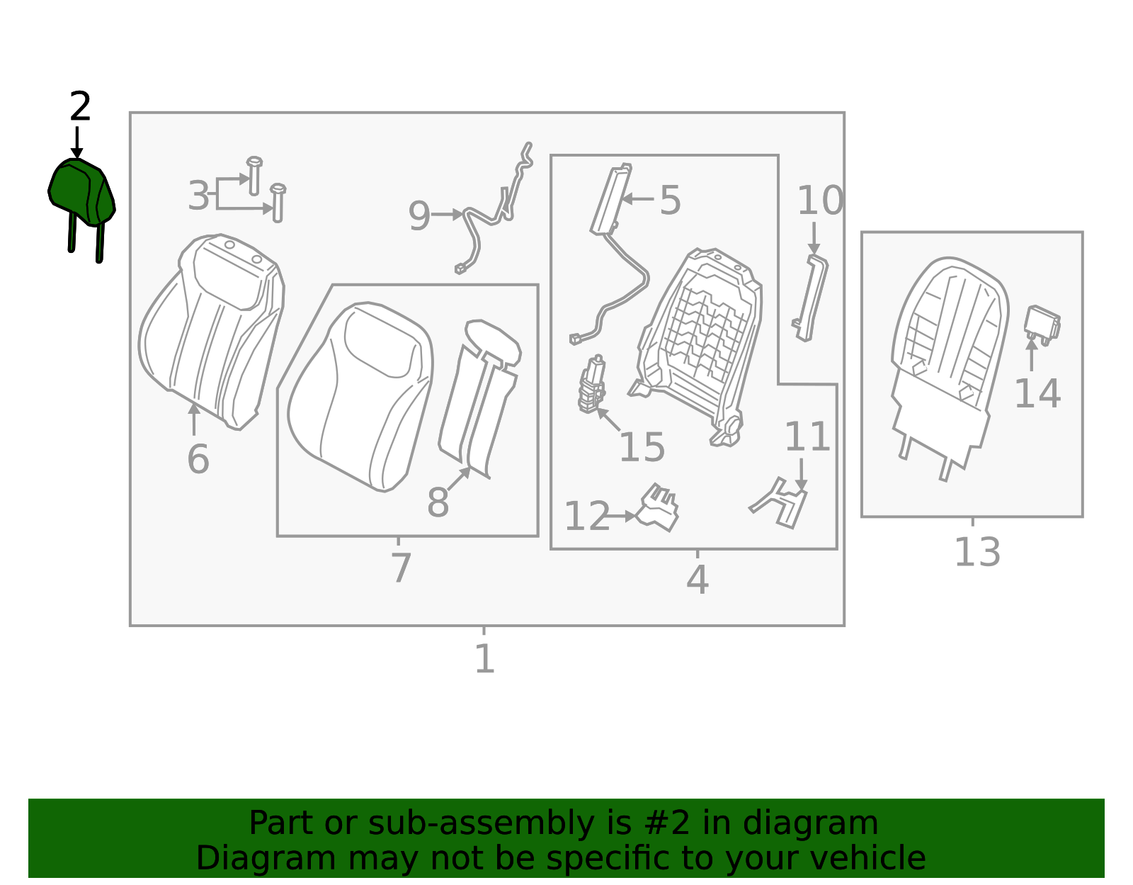 2024-2025 Hyundai Santa Fe Headrest 88700-R6010-X6S | QuirkParts