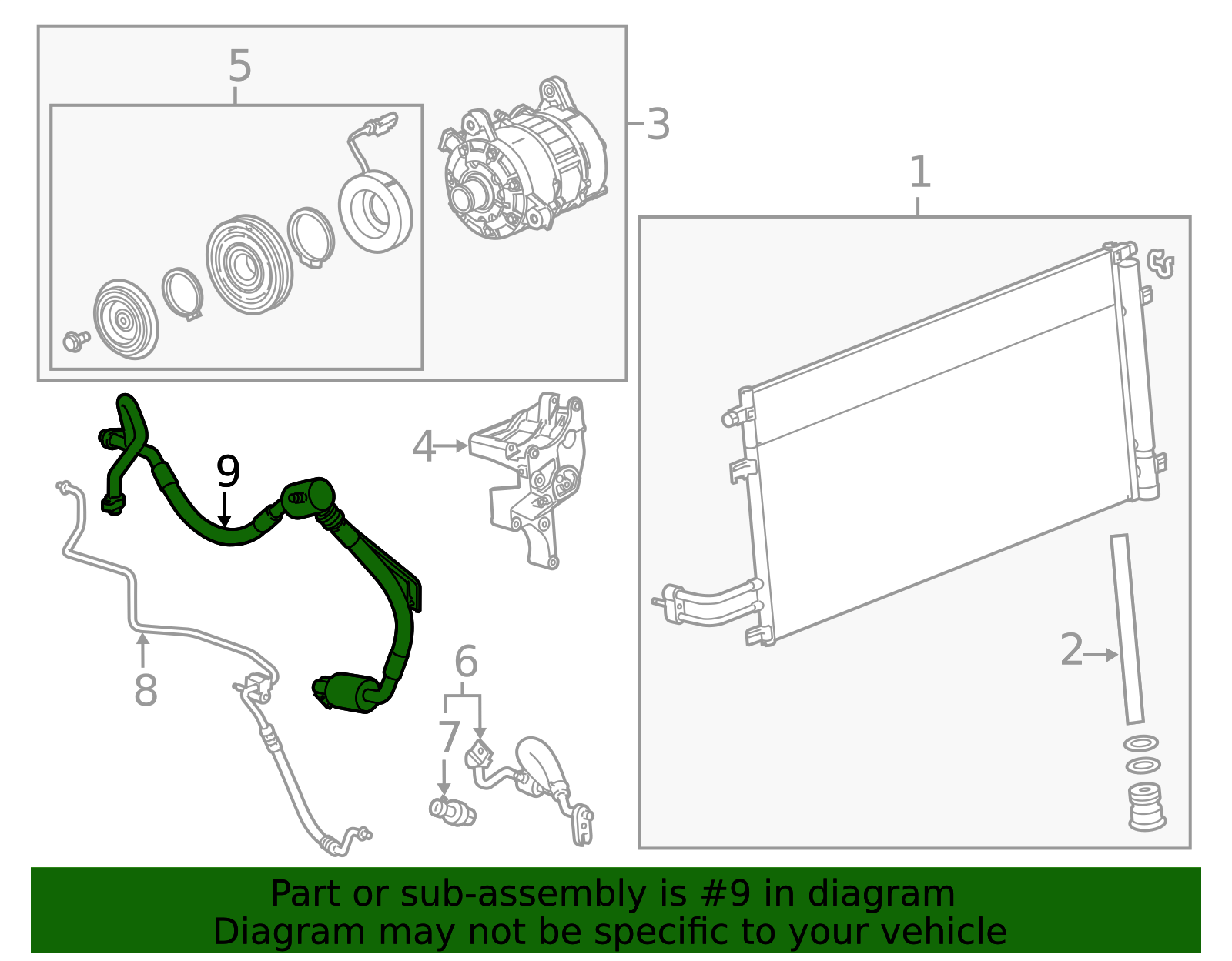 84524266 - Auxiliary Air Conditioning Evaporator Hose Kit with Filter ...