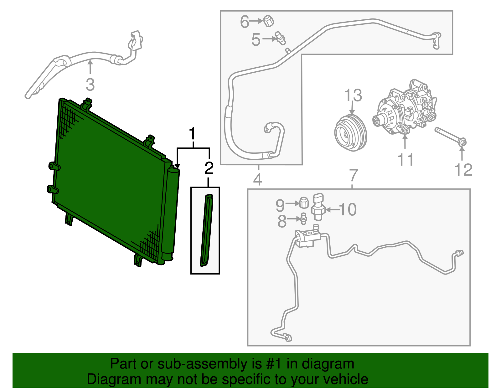 2012-2018 Toyota Condenser Assembly 88460-06230 | Toyota Parts Center