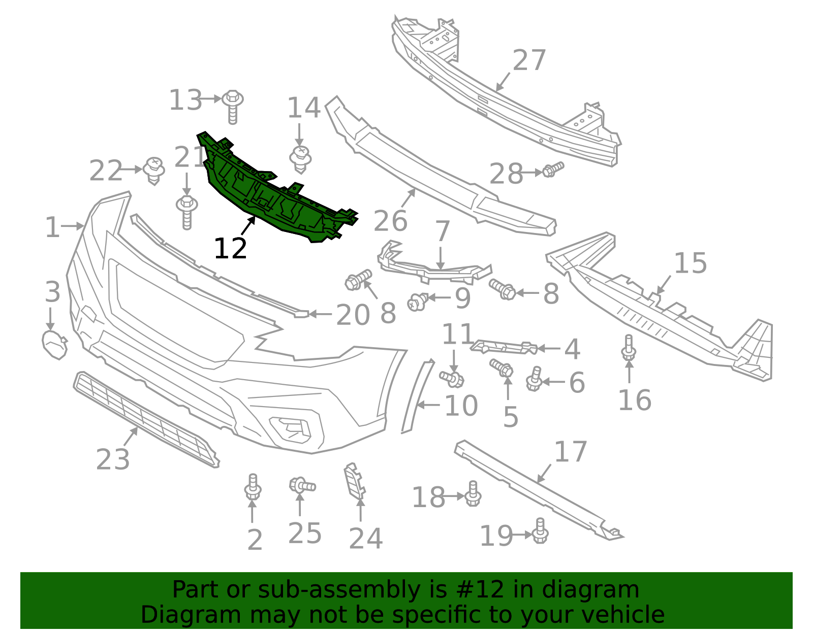 2020-2025 Subaru Upper Bracket 57705AN02A | Subaru Parts Store