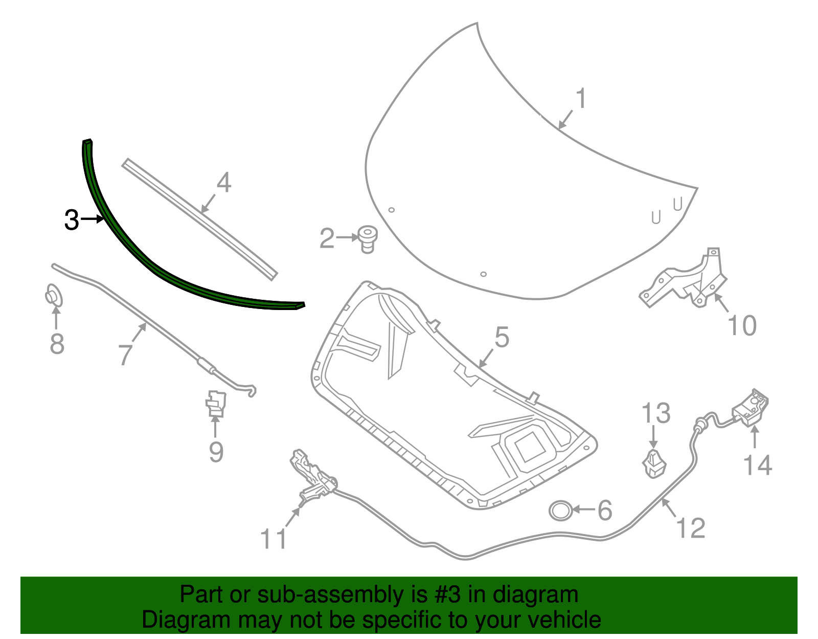 65820-3TA0C - Front Seal 2013-2015 Nissan Altima | Nissan Parts ...
