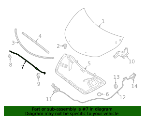 2013-2018 Nissan Altima Support Rod 65771-3TA0A | Nissan Parts Central