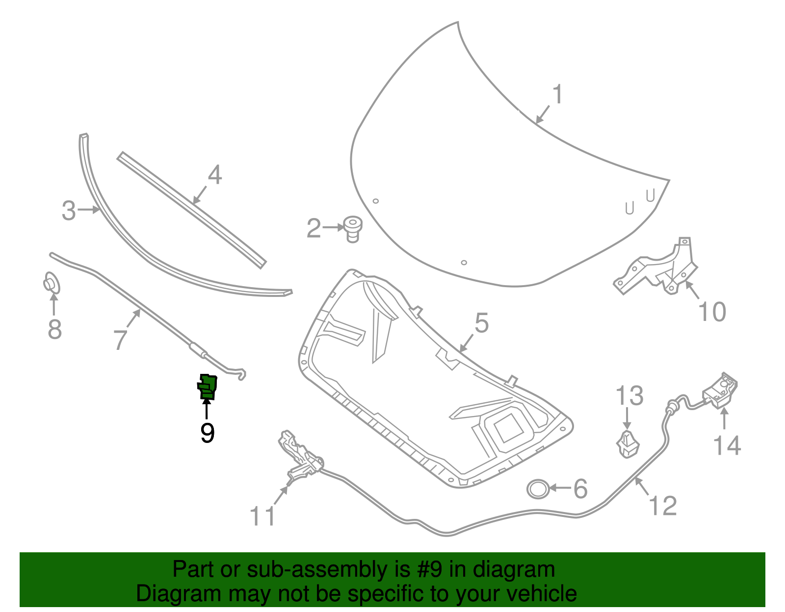 Genuine Hood Prop Rod Clamp (s13 Z32 T33 B15 B18 +more) - 65722-JA000 ...