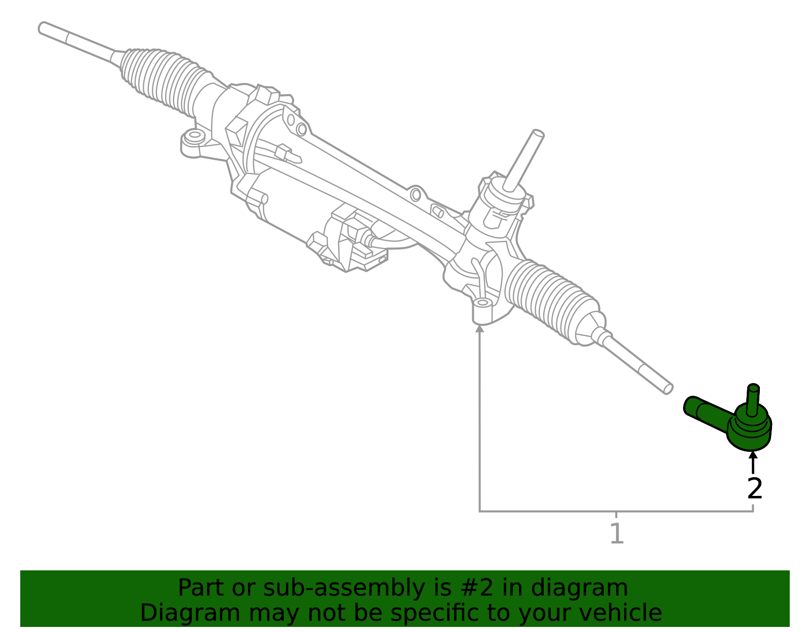2022-2025 Kia EV6 Outer Tie Rod 56825-GI000 | QuirkParts