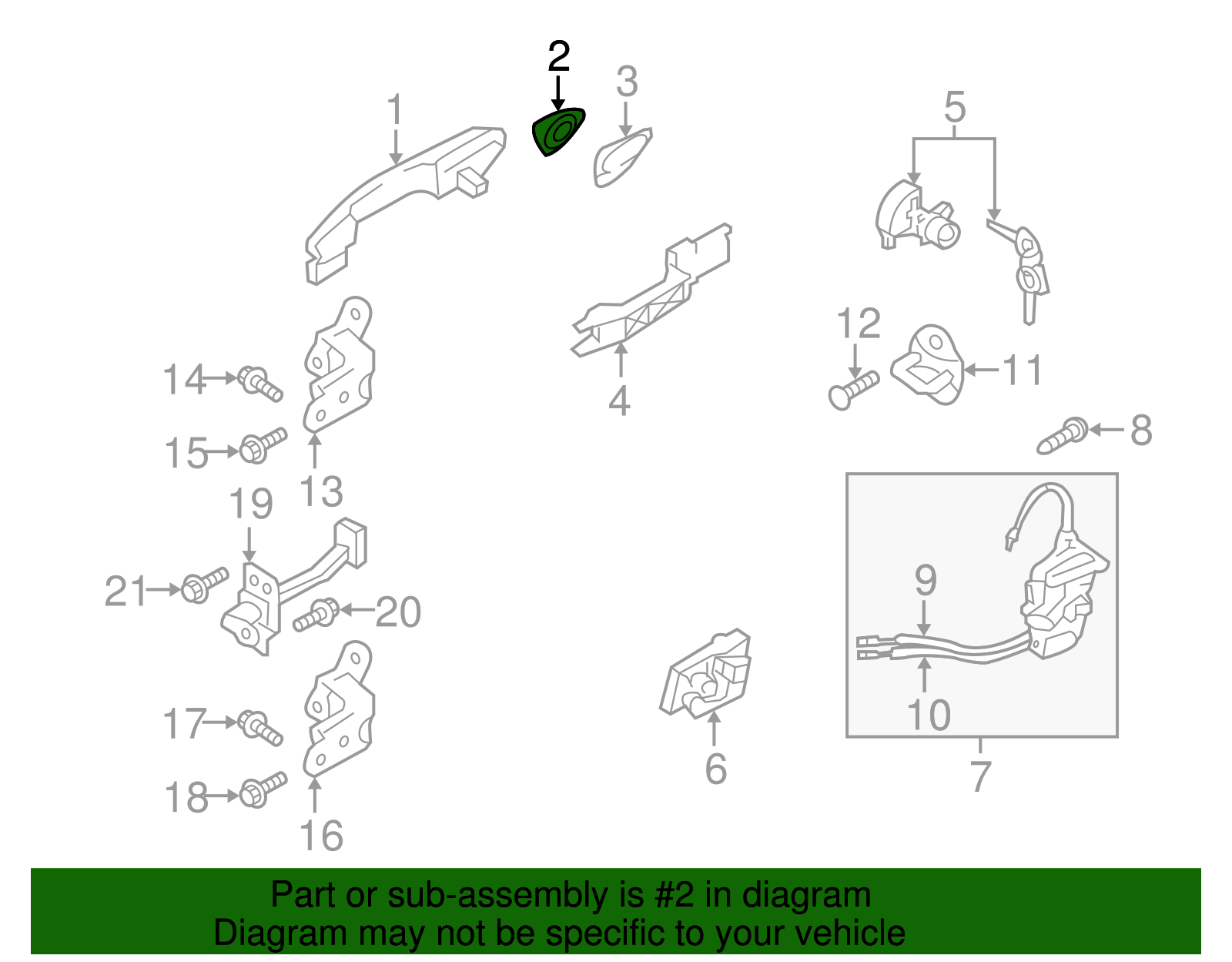 2013-2015 Hyundai Tucson Exterior Door Handle Cover 82662-2S720 | OEM ...