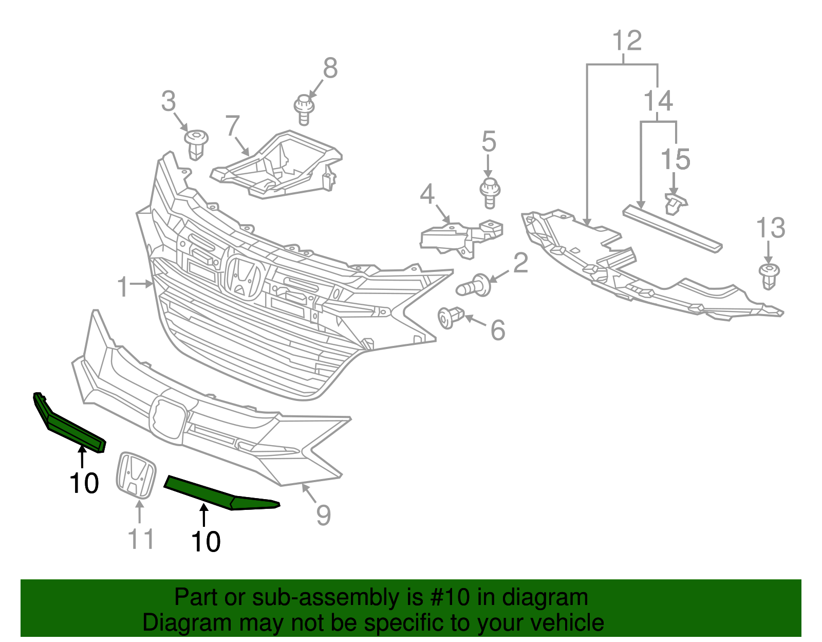 OEM 2016-2018 Honda HR-V Chrome Strip 71123-T7A-000 | Honda Automotive ...