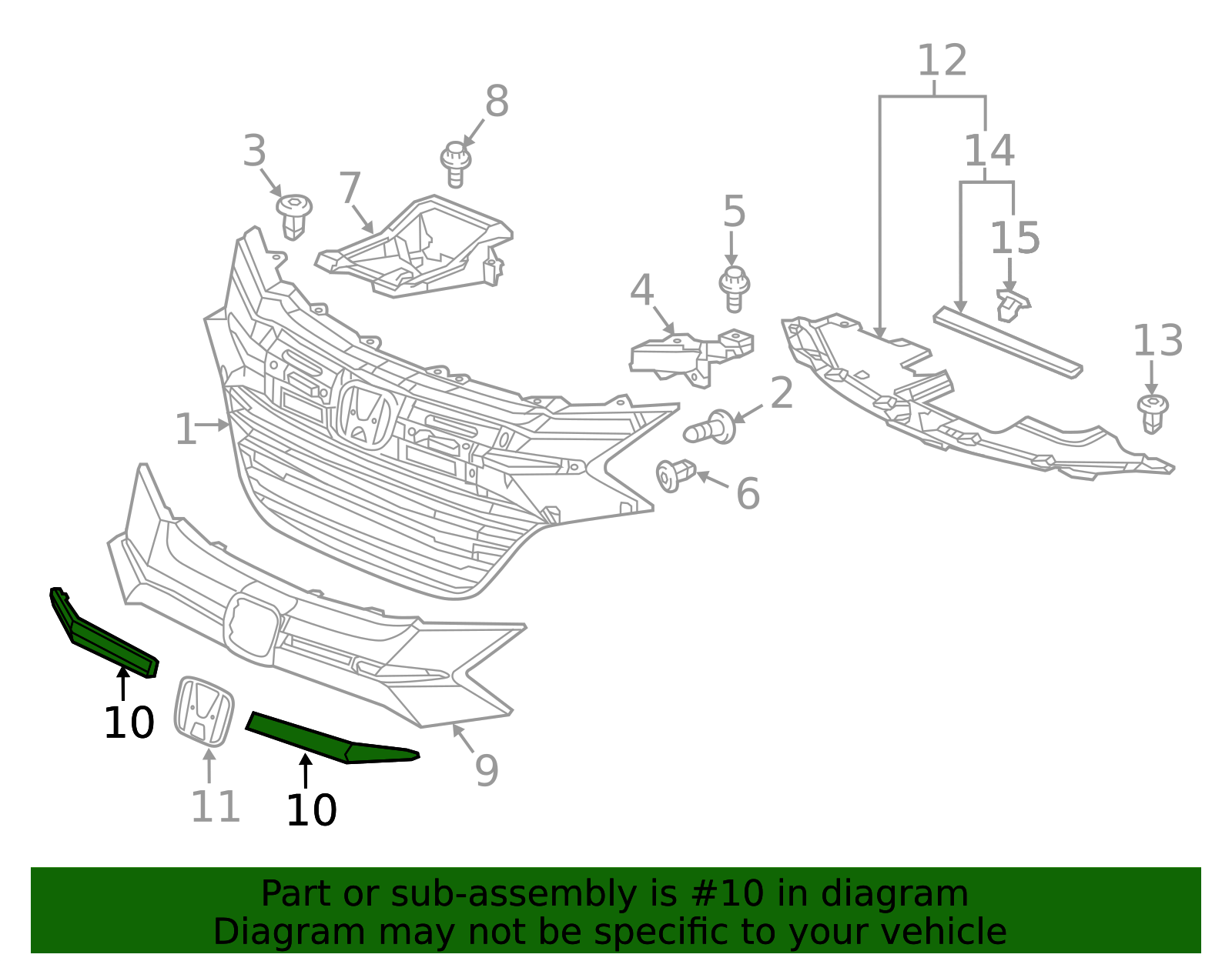 2016-2018 Honda HR-V Chrome Strip 71123-T7A-000 | Honda Factory Parts