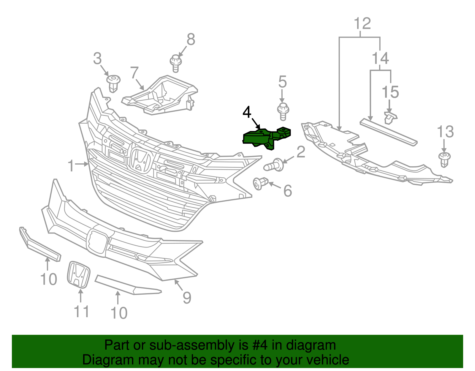 71152-T7A-000 - Outer Support 2016-2018 Honda HR-V | Honda Parts Online