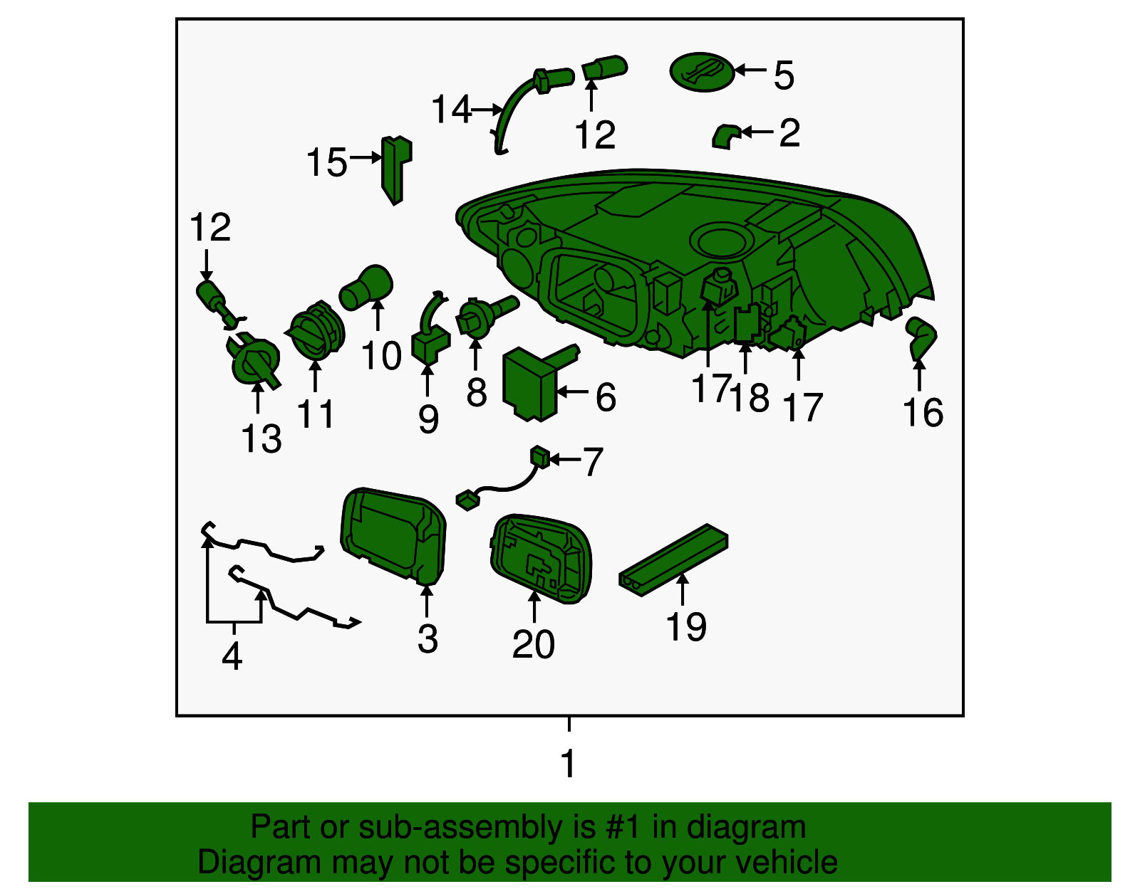 31214757 - Headlamp Assembly - 2005-2011 Volvo | Volvo OEM Parts Direct