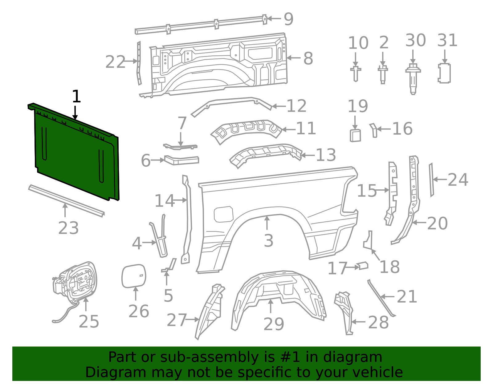 2019-2024 Ram 1500 Front Panel 68293910AE | Mopar Parts Canada