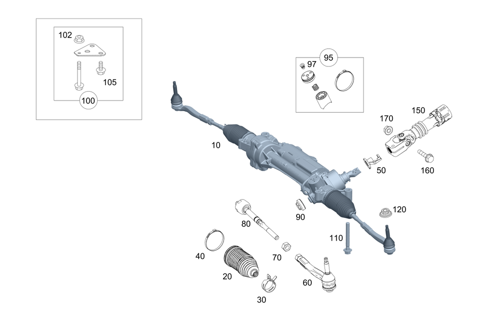 205-460-08-05 - Tie Rod 1995-2023 Mercedes-Benz | Mercedes-Benz USA Parts