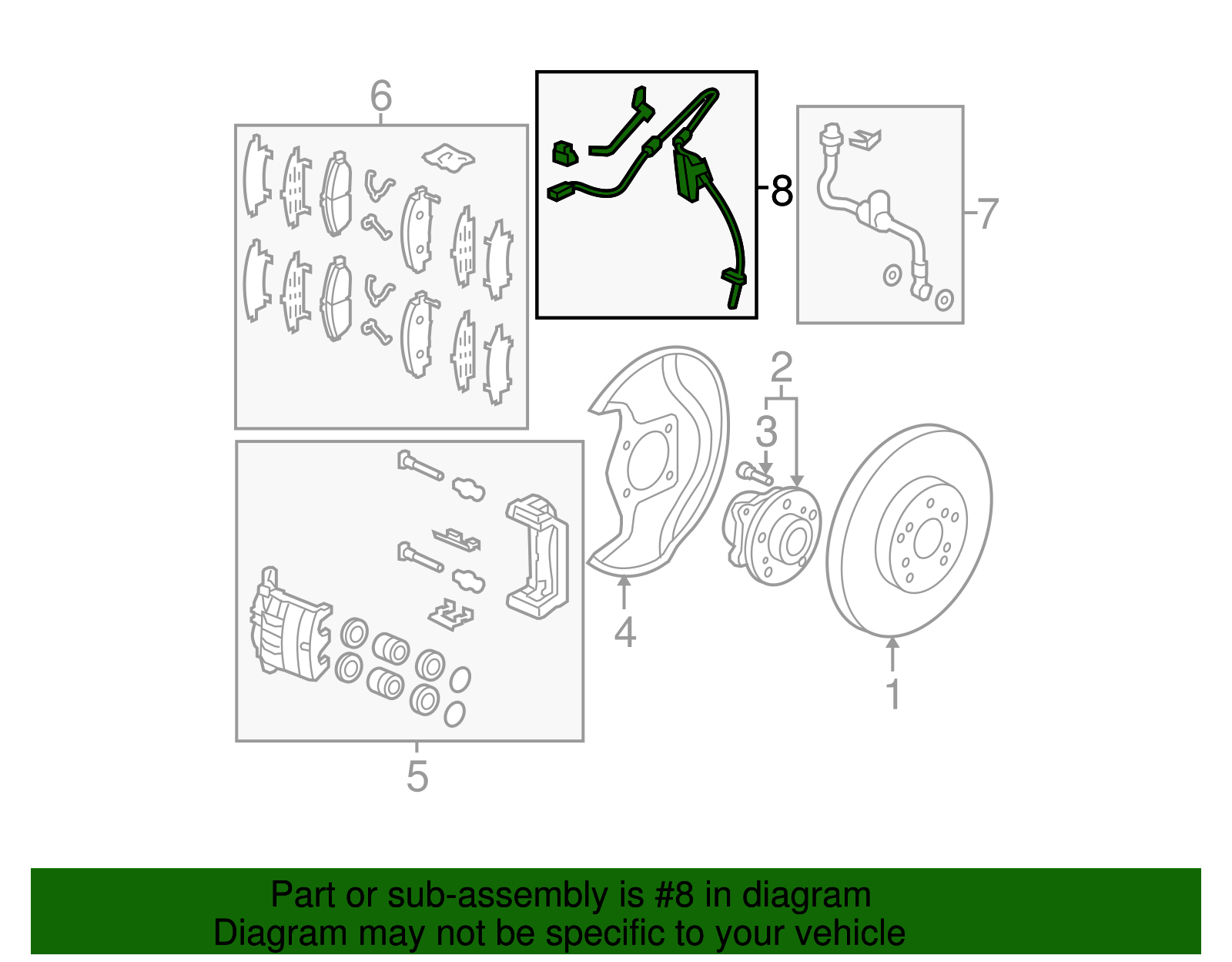 57455-STX-A01 - Front Speed Sensor 2009-2015 Honda Pilot | Honda Parts ...