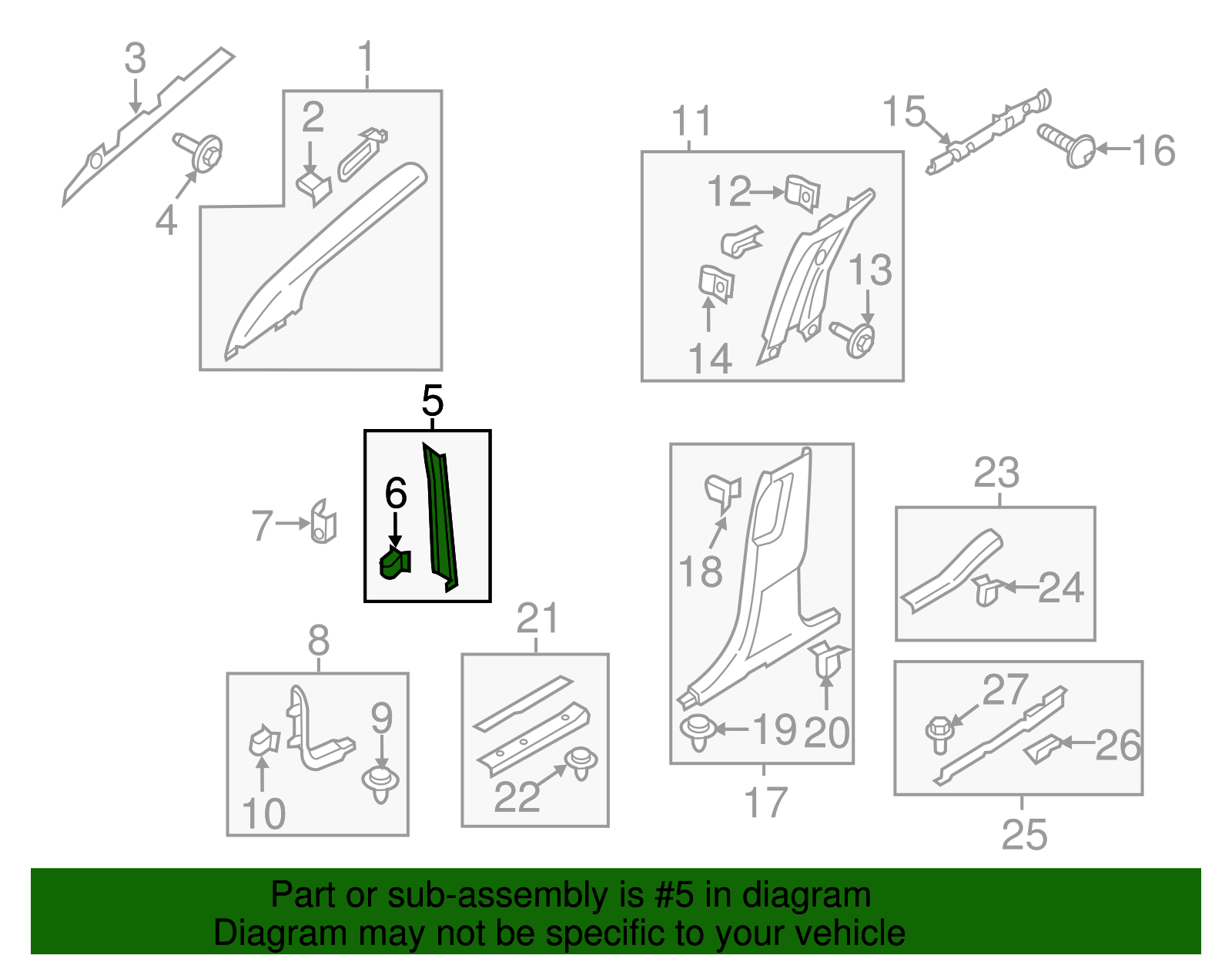GT4Z-5802344-AA - Cowl Trim 2015-2024 Ford Edge | Big 3 Auto Parts