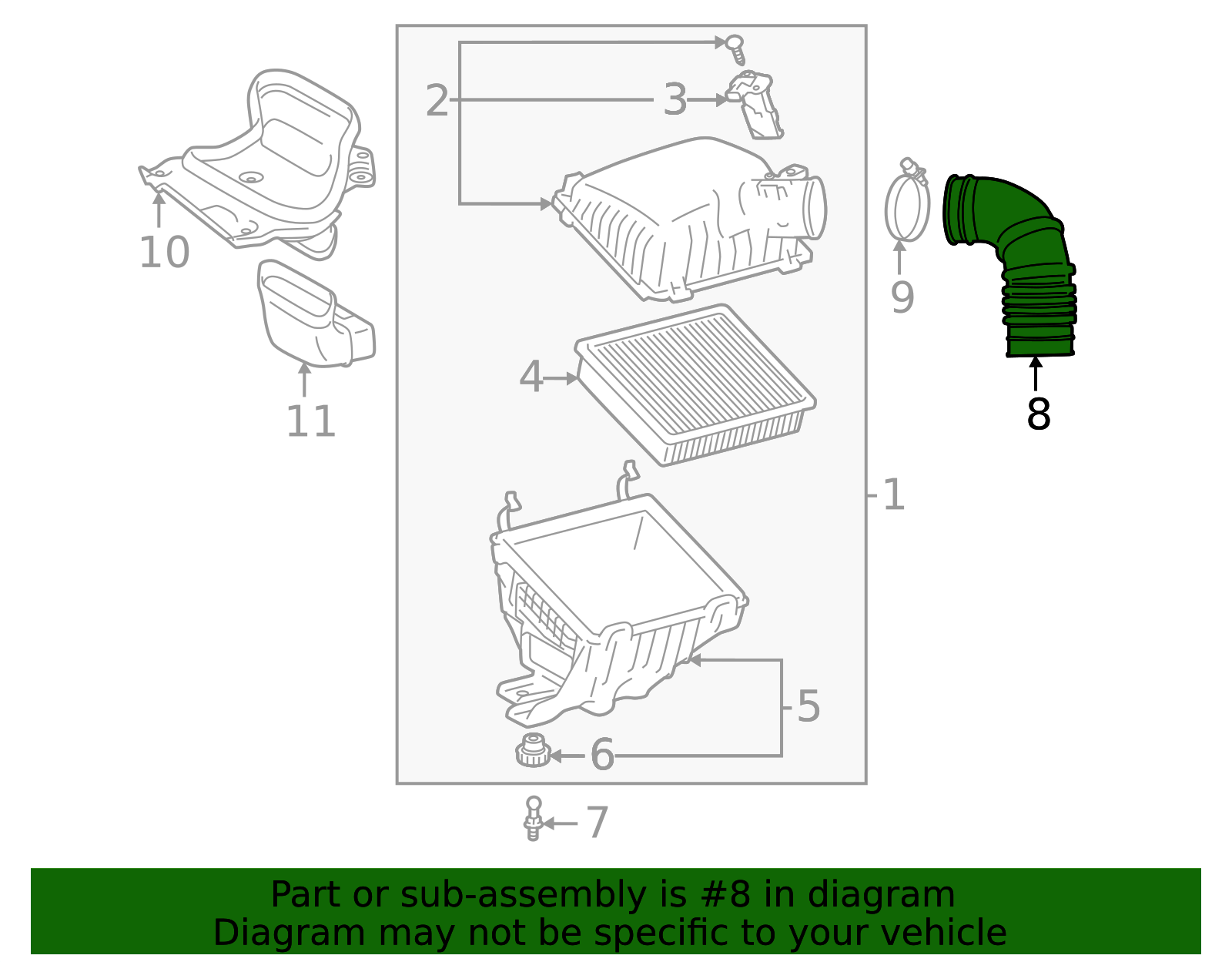 17881-25090 - High-Quality Air Hose for 2024-2025 Toyota | AutoNation Parts