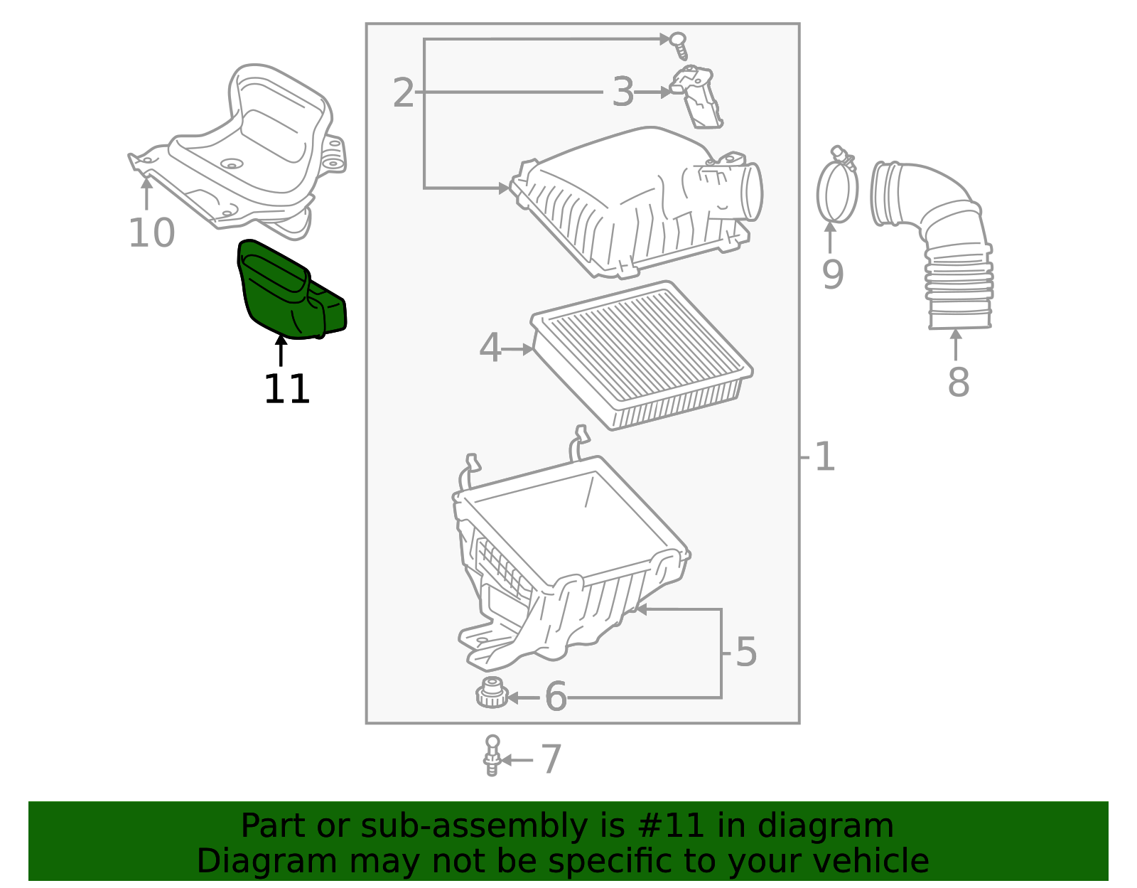 OEM 2025 Toyota 4Runner Air Inlet Duct Part # 17751-25090 | Modern ...