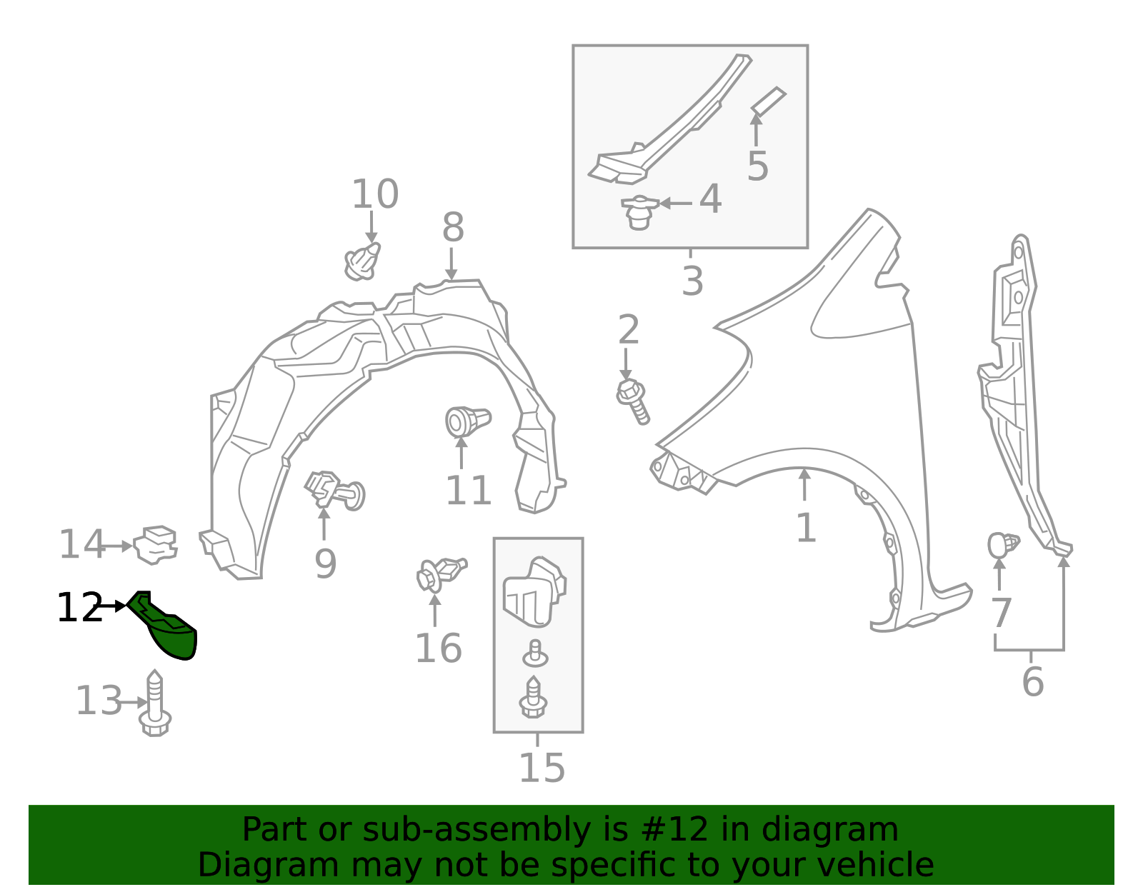 53851-74020 - Fender Liner Extension 2012-2015 Scion iQ | Toyota San ...