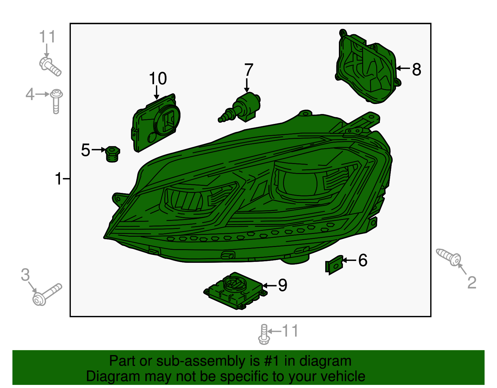 5GM-941-077 - Headlamp Assembly 2018-2019 Volkswagen | Euro Parts 4 Less