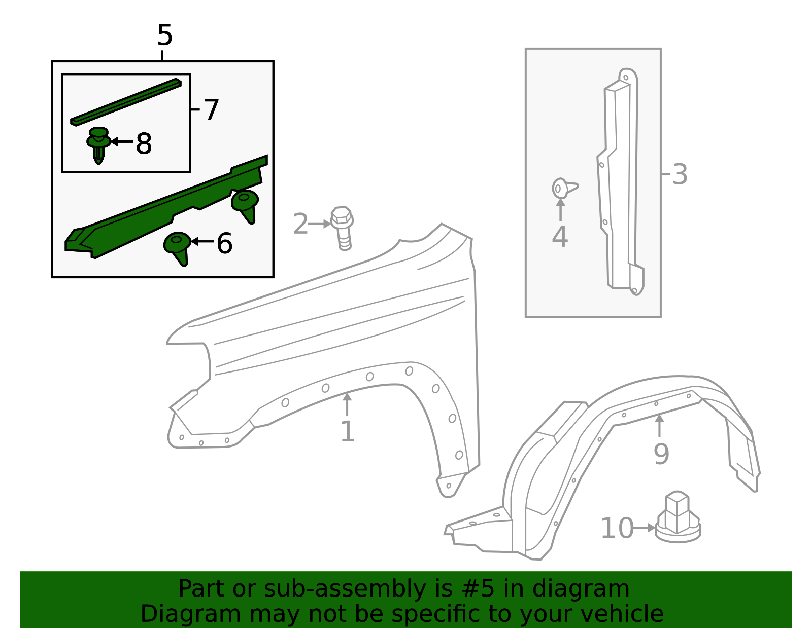2010-2024 Toyota 4Runner Fender Filler Panel 53807-35120 | OEM Parts Online