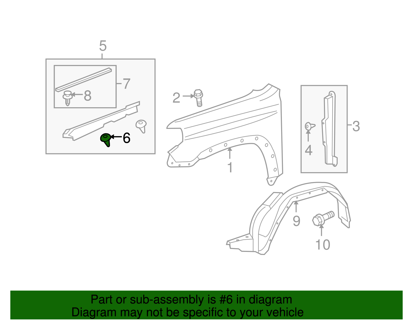 75867-AA010 - High-Quality Rocker Molding Clip for AutoNation Parts