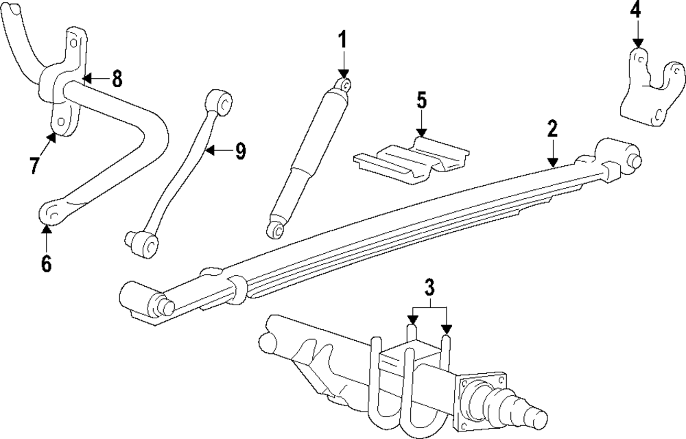 2011-2016 Ford Leaf Spring bc3z5560e | TascaParts.com